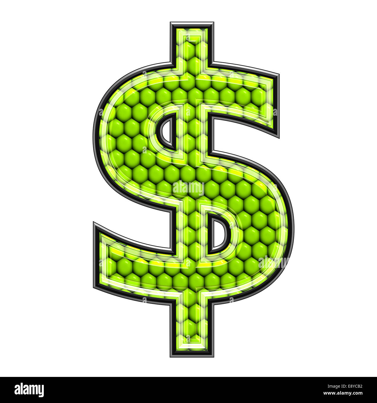 Abstract 3d currency sign with reptile skin texture - dollar currency ...