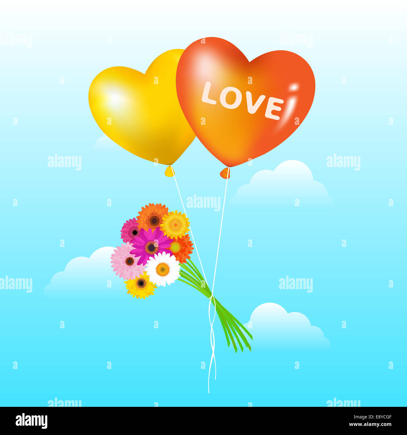 Daisies chamomile gerbera flower Cut Out Stock Images & Pictures - Alamy