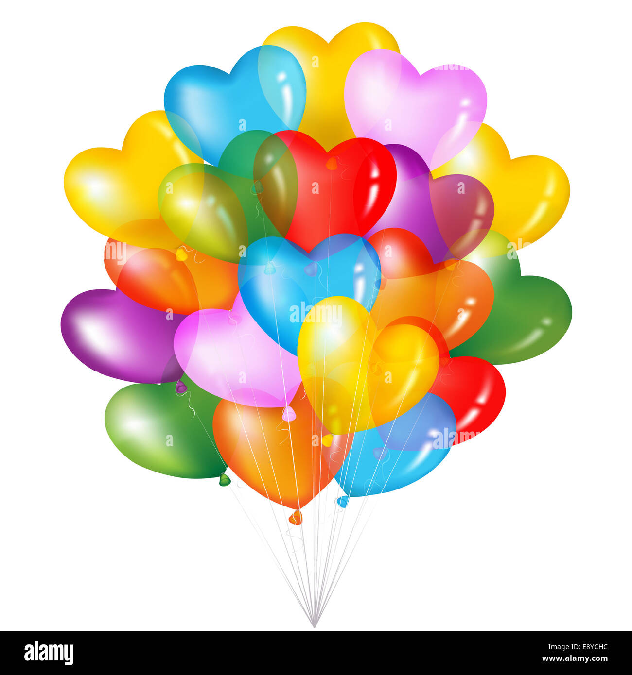 Beautiful bunch of bright balloons hi-res stock photography and images ...