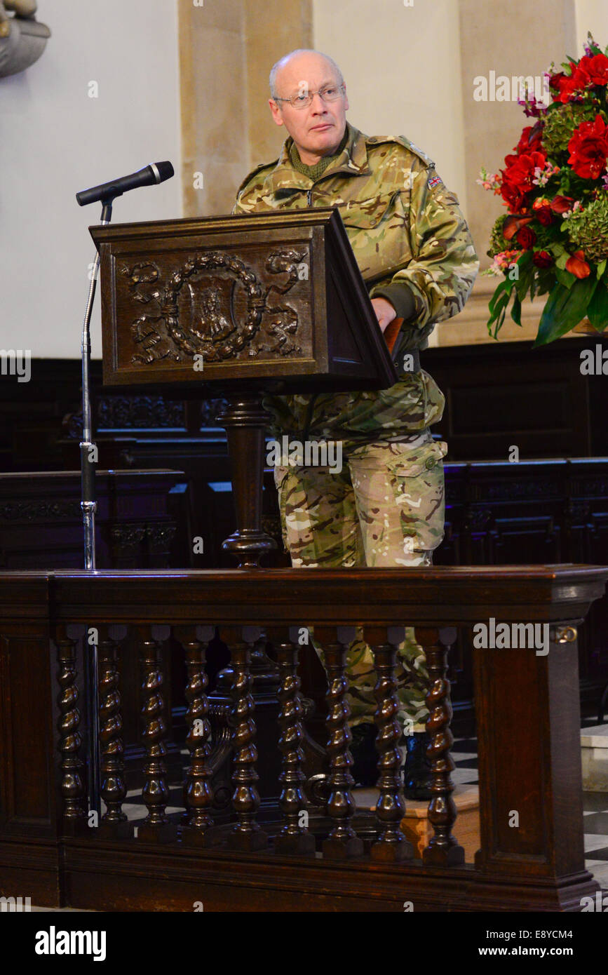 London,UK. 16th October, 2014. Speaker Lieutenant-General 'John Lorimer ...