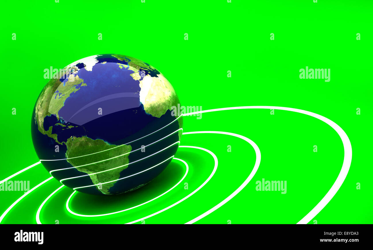 Globe on green background hi-res stock photography and images - Alamy