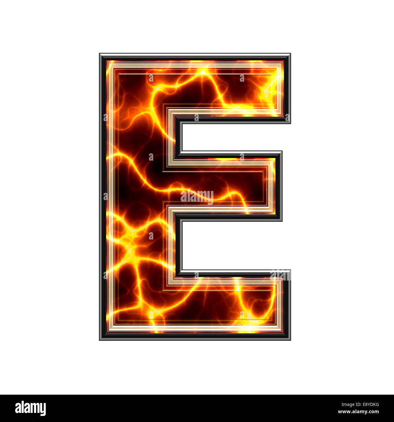 3d electric letter -E Stock Photo - Alamy