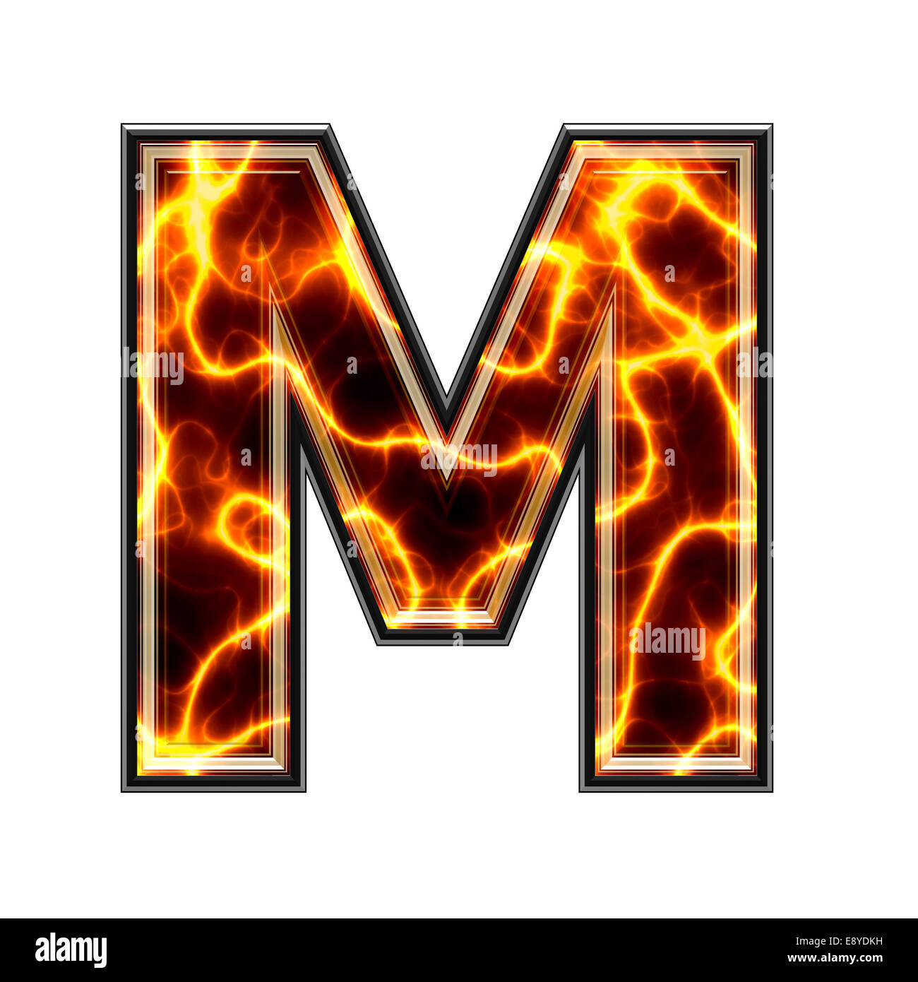 3d electric letter -M Stock Photo - Alamy