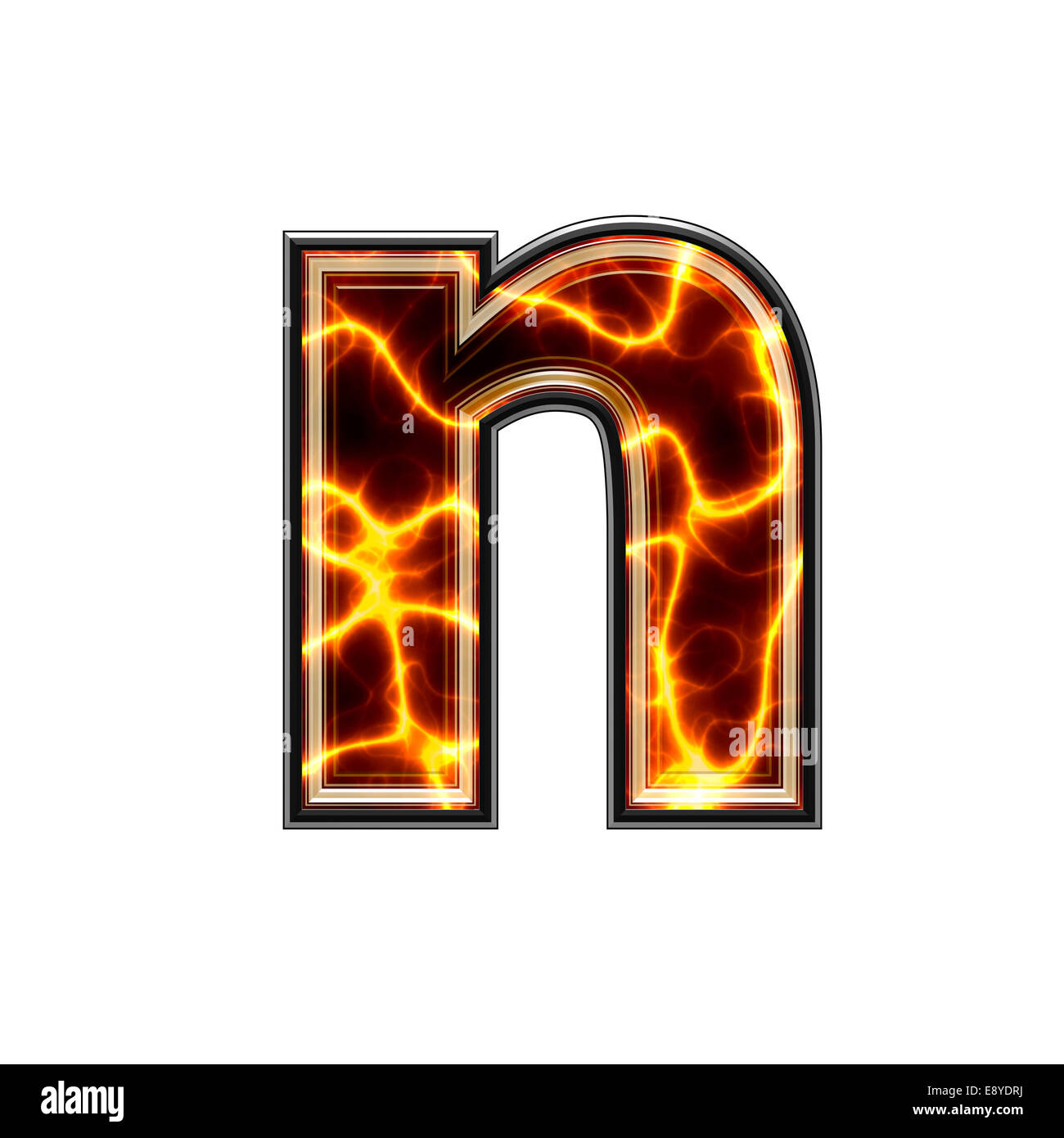 3d electric letter - N Stock Photo - Alamy
