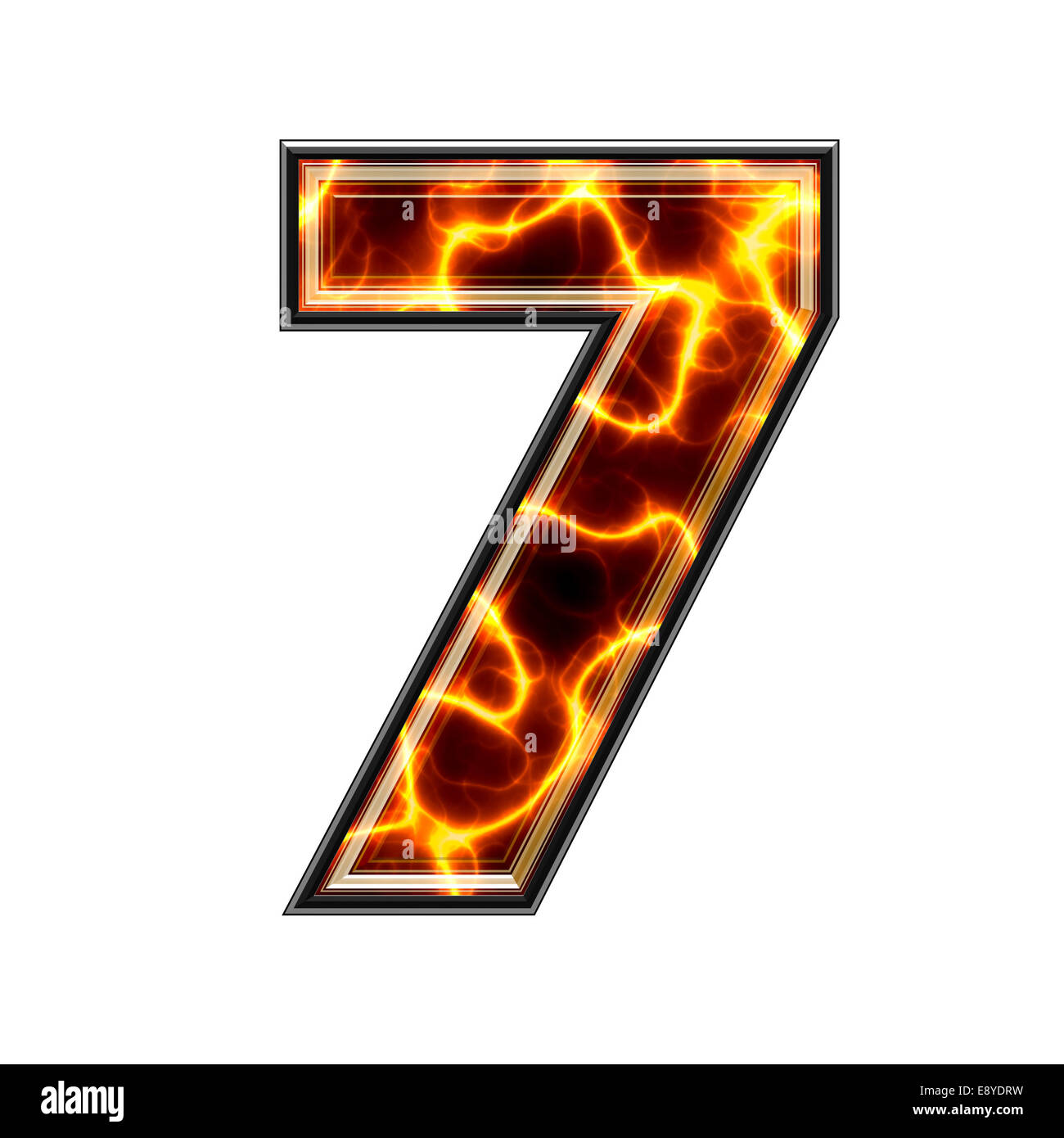 3d electric number -7 Stock Photo - Alamy