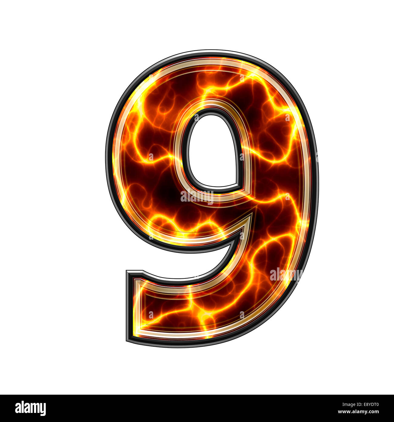 3d electric number -9 Stock Photo - Alamy