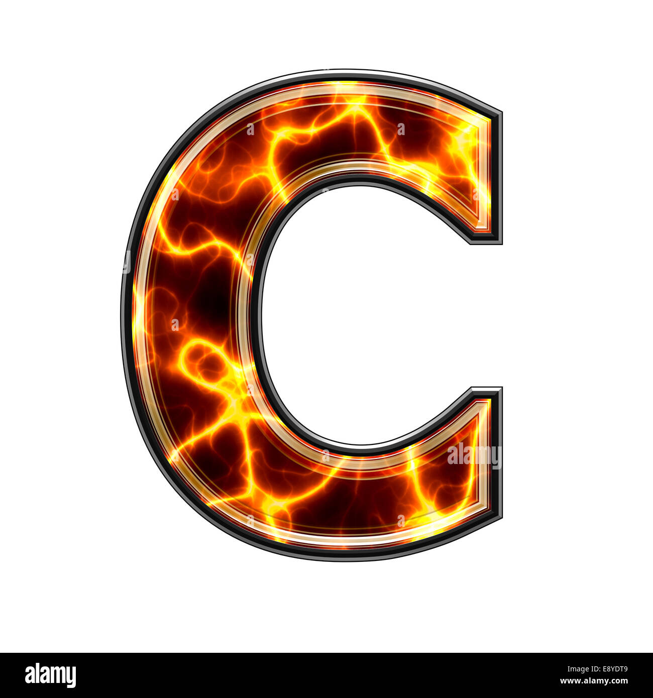 3d electric letter -C Stock Photo - Alamy