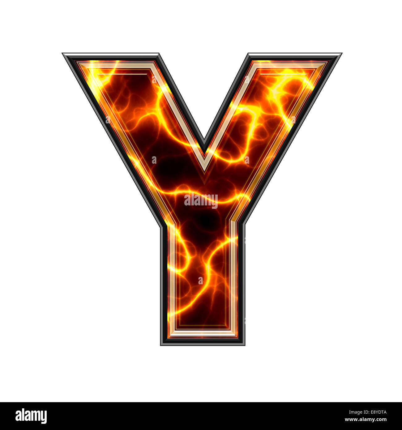 3d electric letter -Y Stock Photo - Alamy
