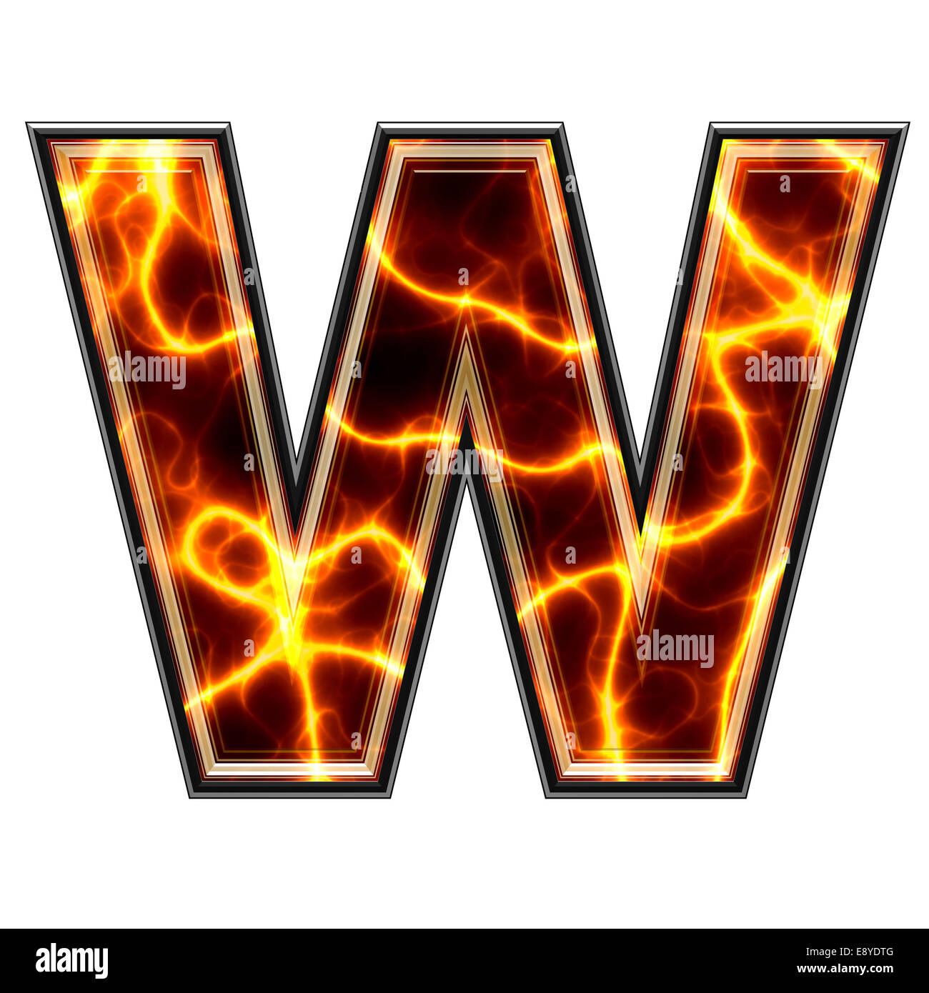 3d electric letter -W Stock Photo - Alamy