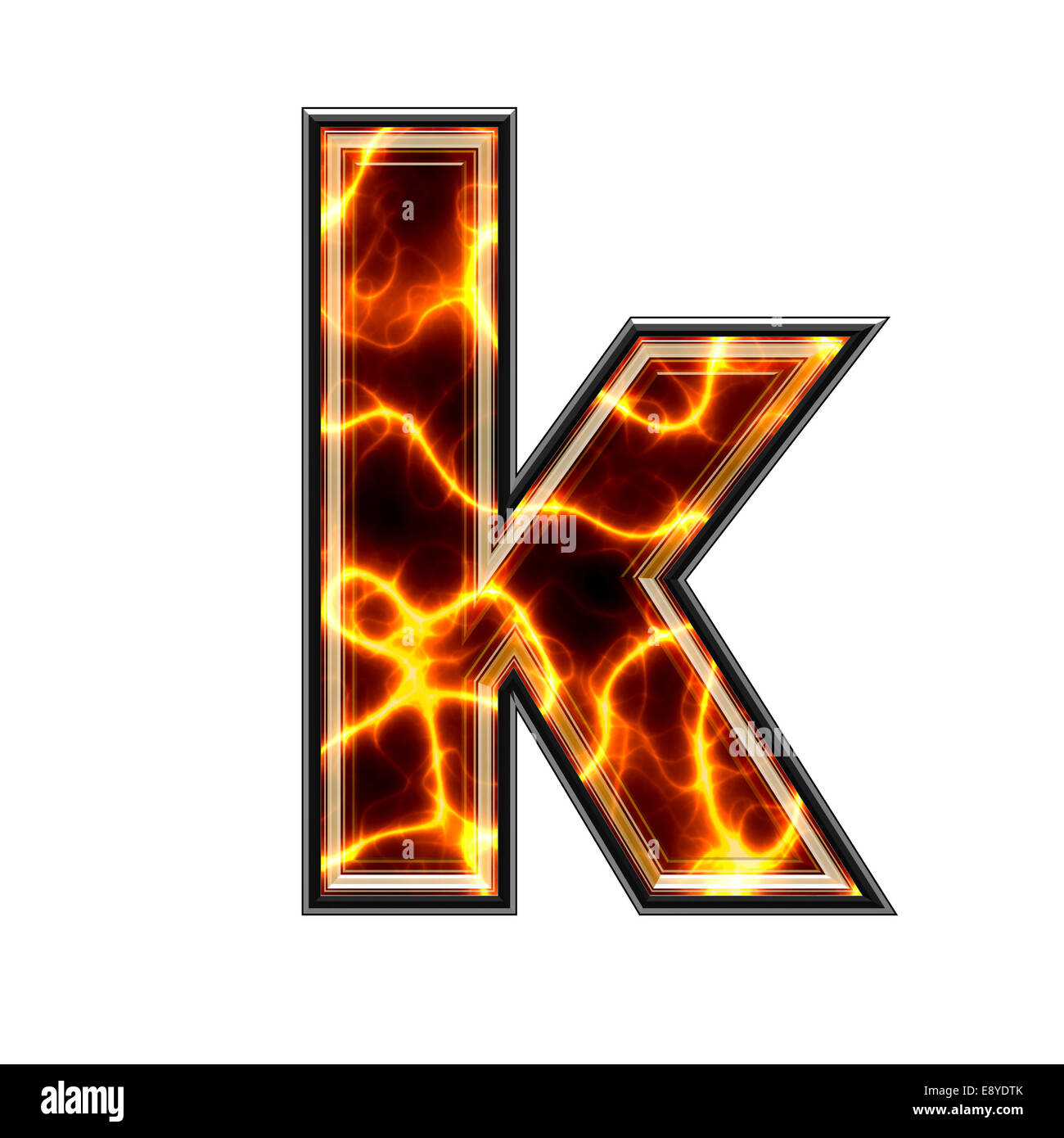 3d electric letter - K Stock Photo - Alamy