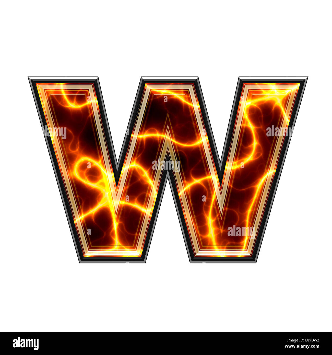 3d electric letter - W Stock Photo - Alamy