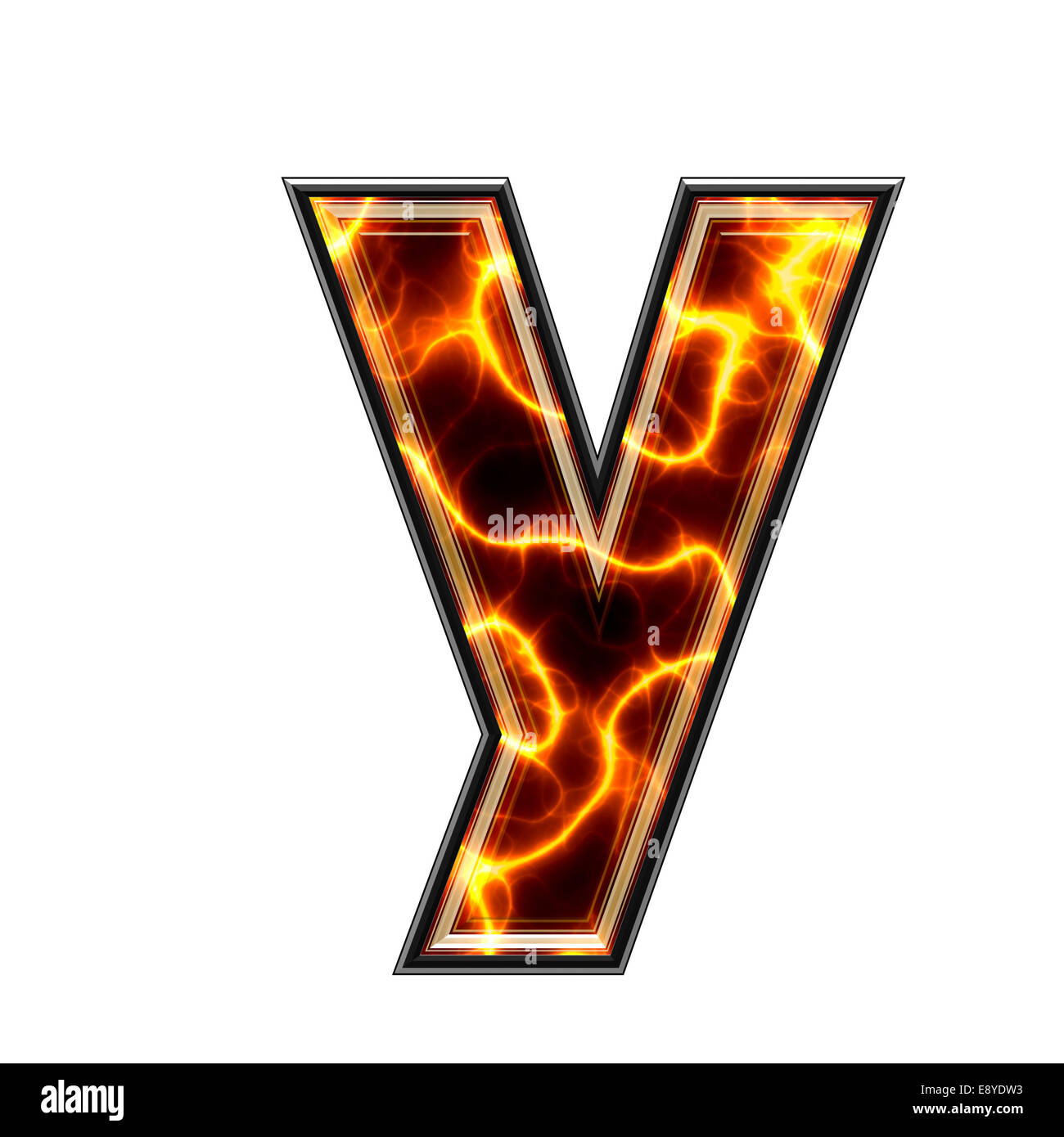 3d electric letter - Y Stock Photo - Alamy
