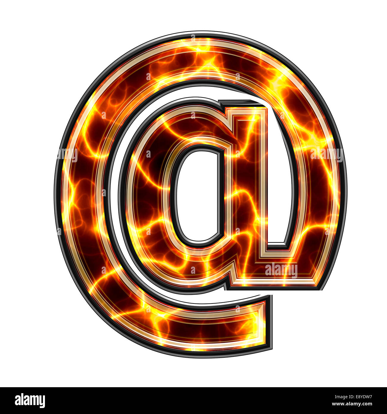 3d electric sign -arobas Stock Photo - Alamy