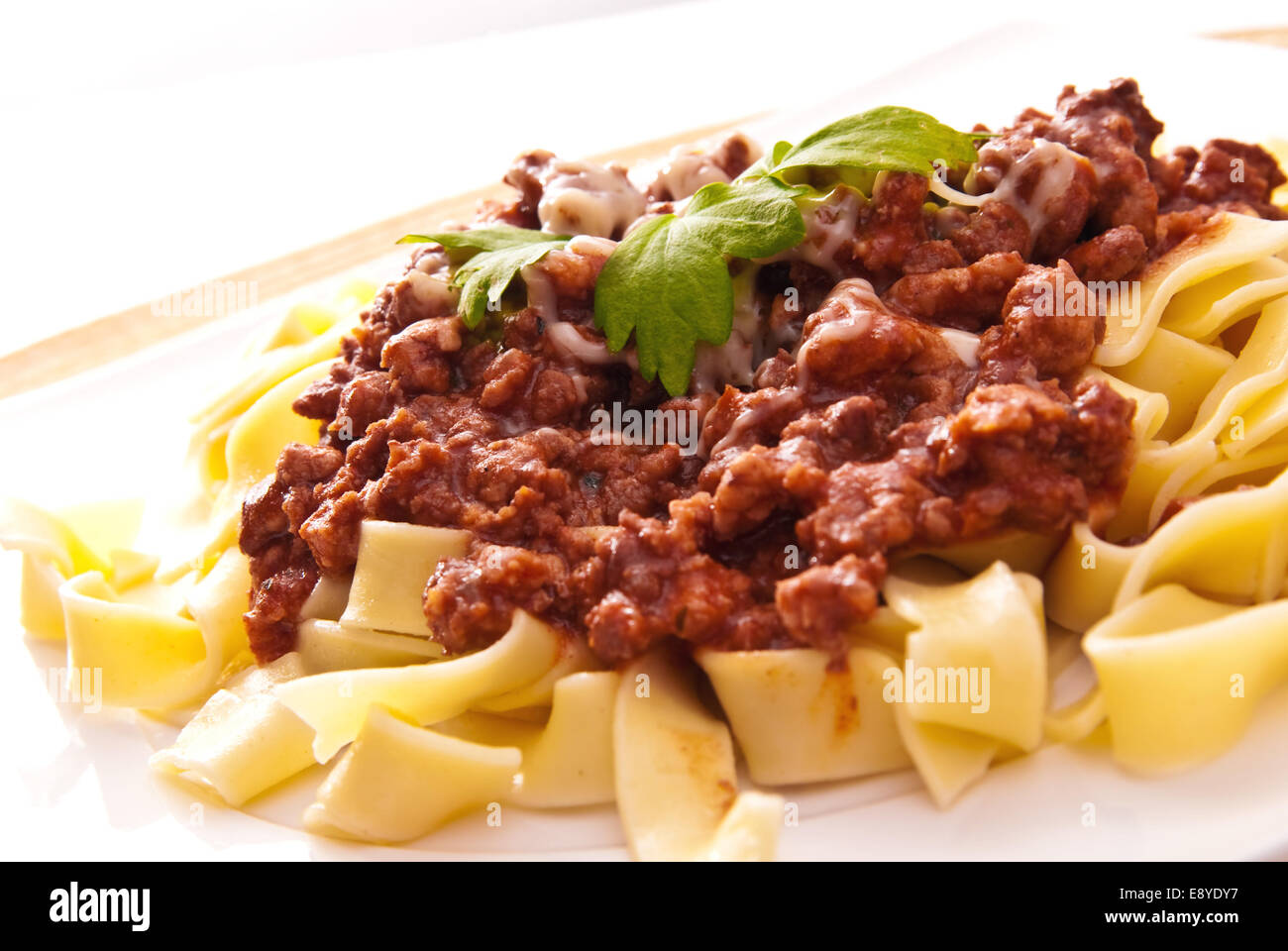 spaghetti bolognese with cheese Stock Photo - Alamy