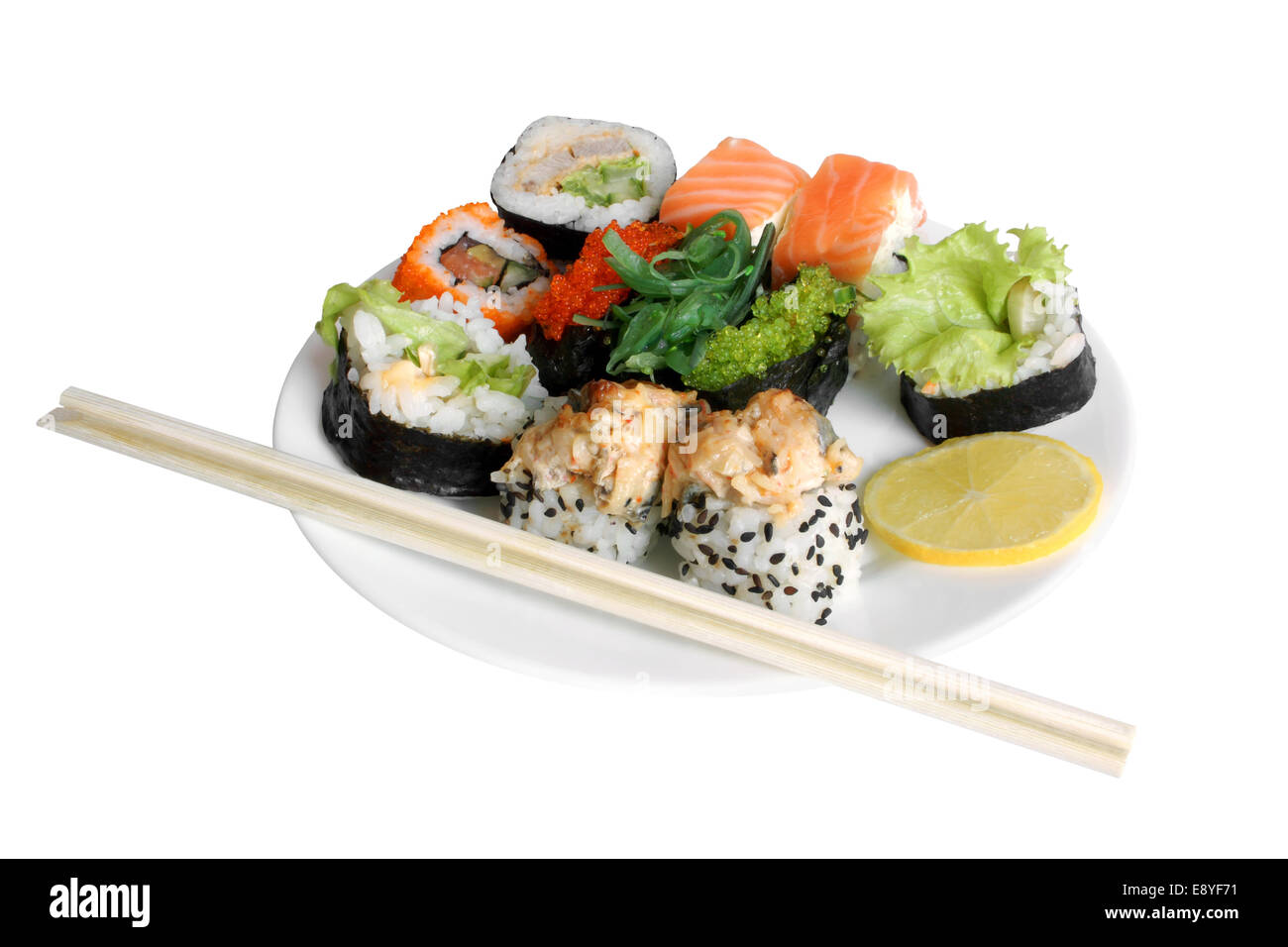 Colorful sushi roll fresh Cut Out Stock Images & Pictures - Alamy