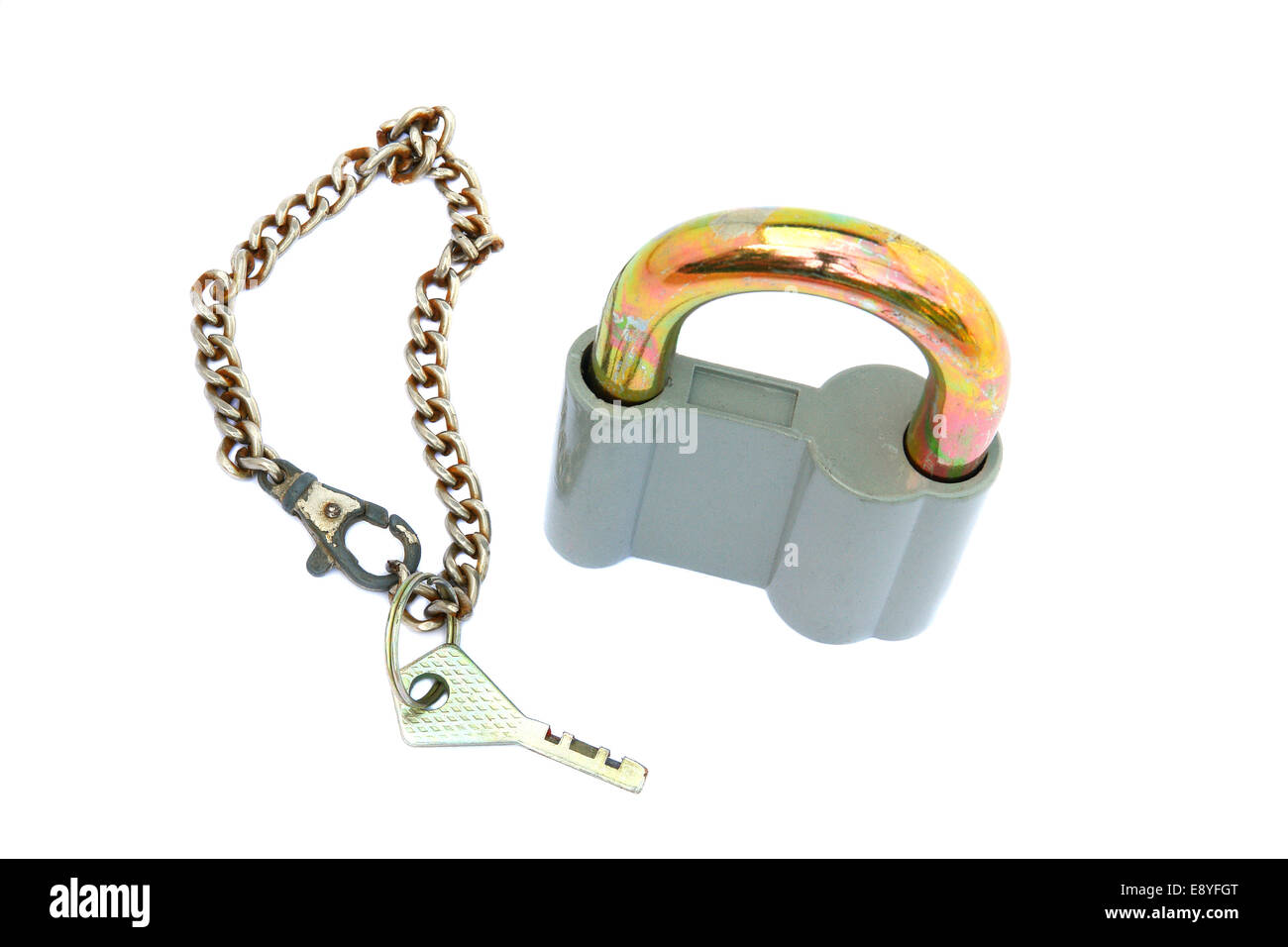 Lock with Key Stock Photo - Alamy