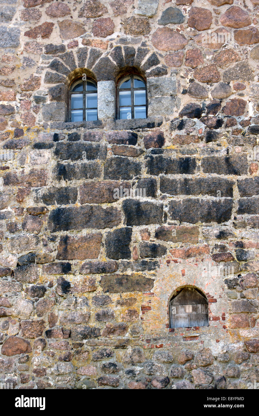 Old wall with a windows Stock Photo - Alamy