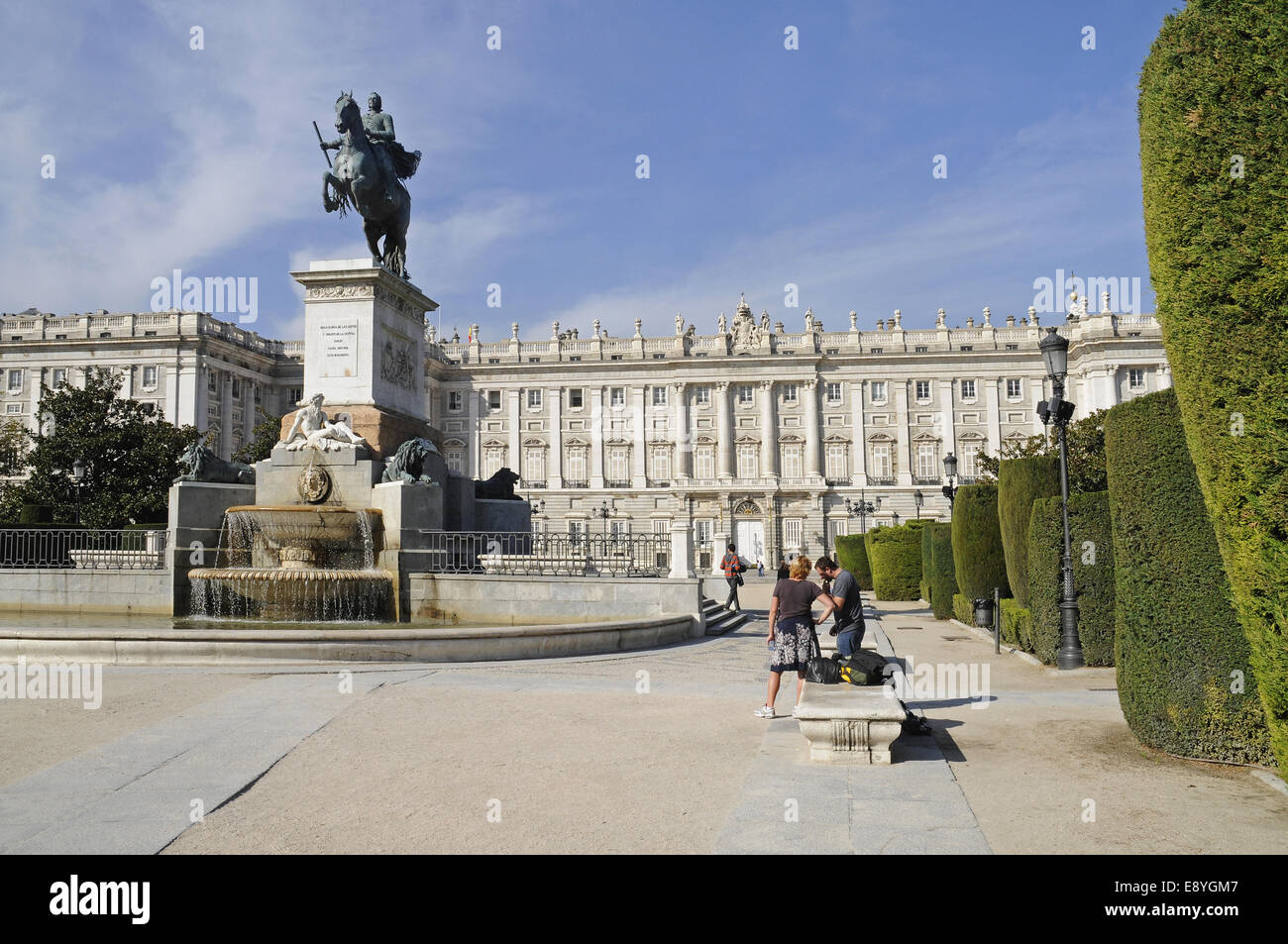 Equestrian statue of Philip IV Stock Photo - Alamy