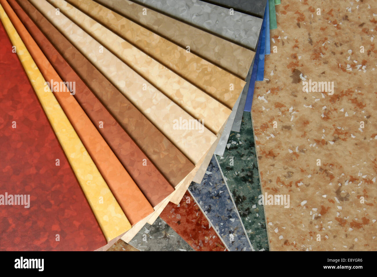 Collection natural linoleum Stock Photo - Alamy