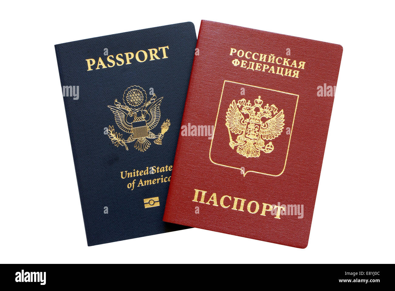 Russian and American passports Stock Photo - Alamy