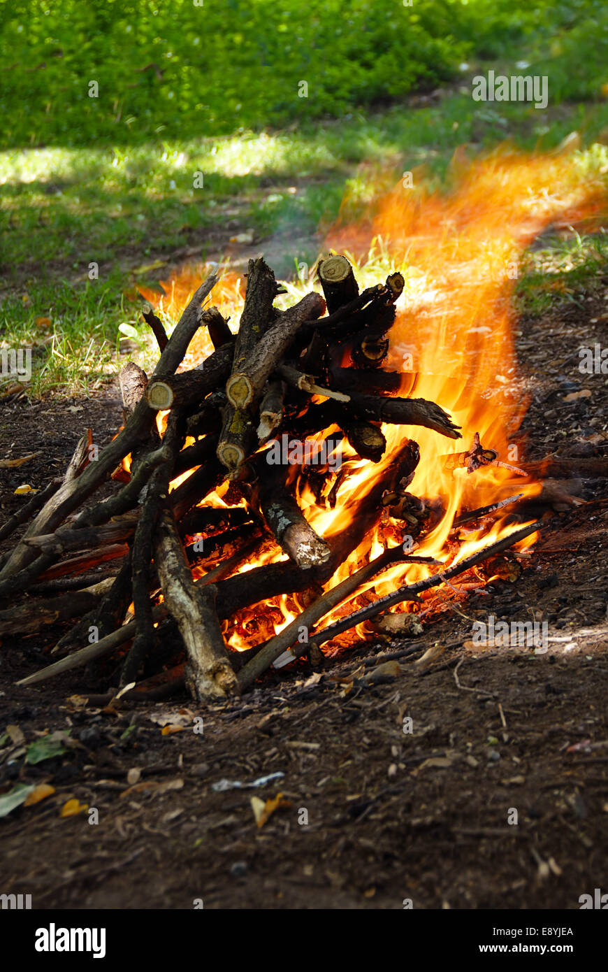 Scenic burning fire Stock Photo - Alamy