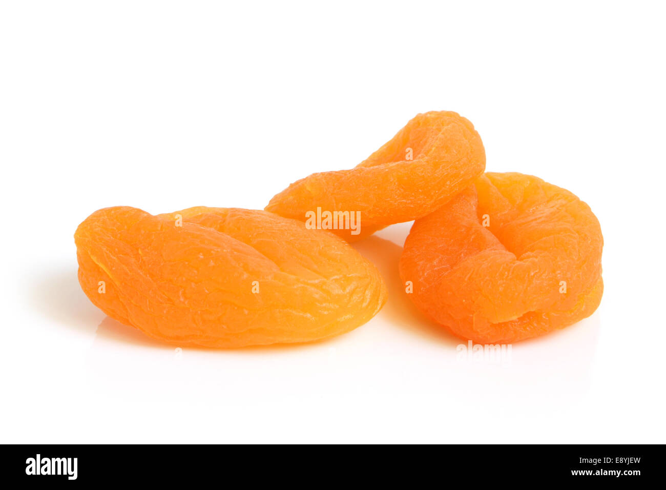 Three apricots white background hi-res stock photography and images - Alamy
