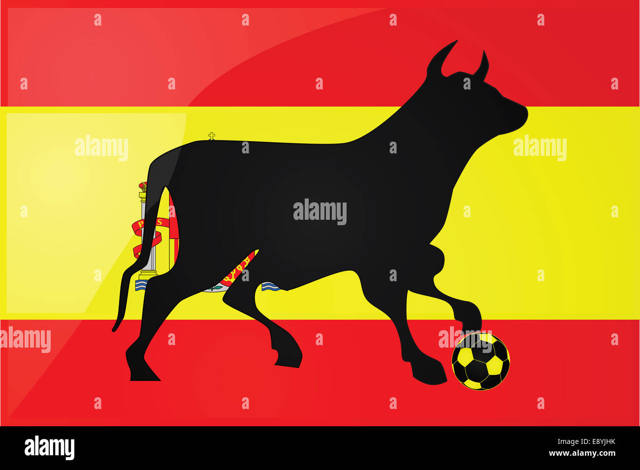 Spanish flag bull hi-res stock photography and images - Alamy