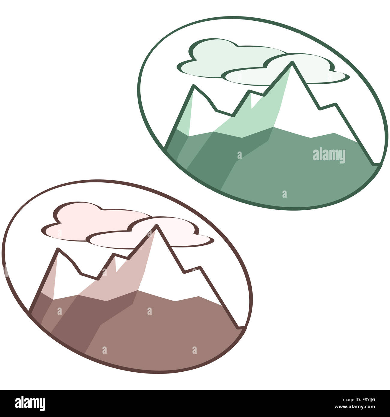 Mountain artwork Cut Out Stock Images & Pictures - Alamy