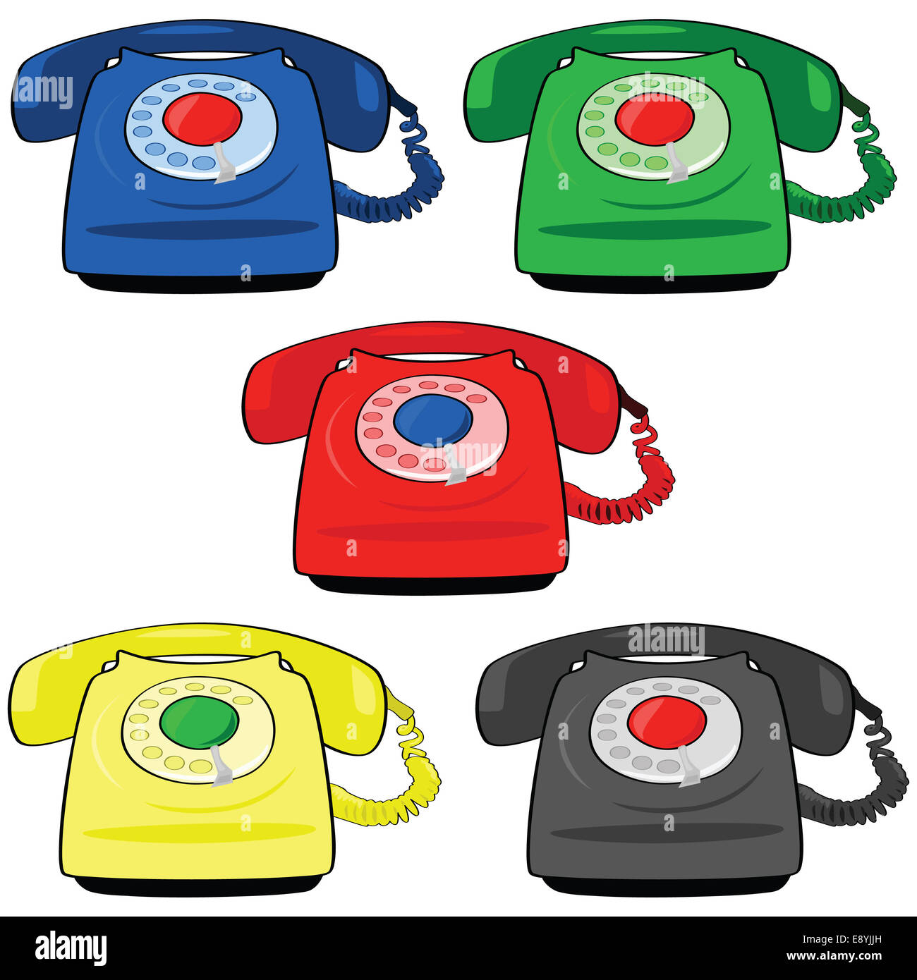Vintage telephones Cut Out Stock Images & Pictures - Alamy