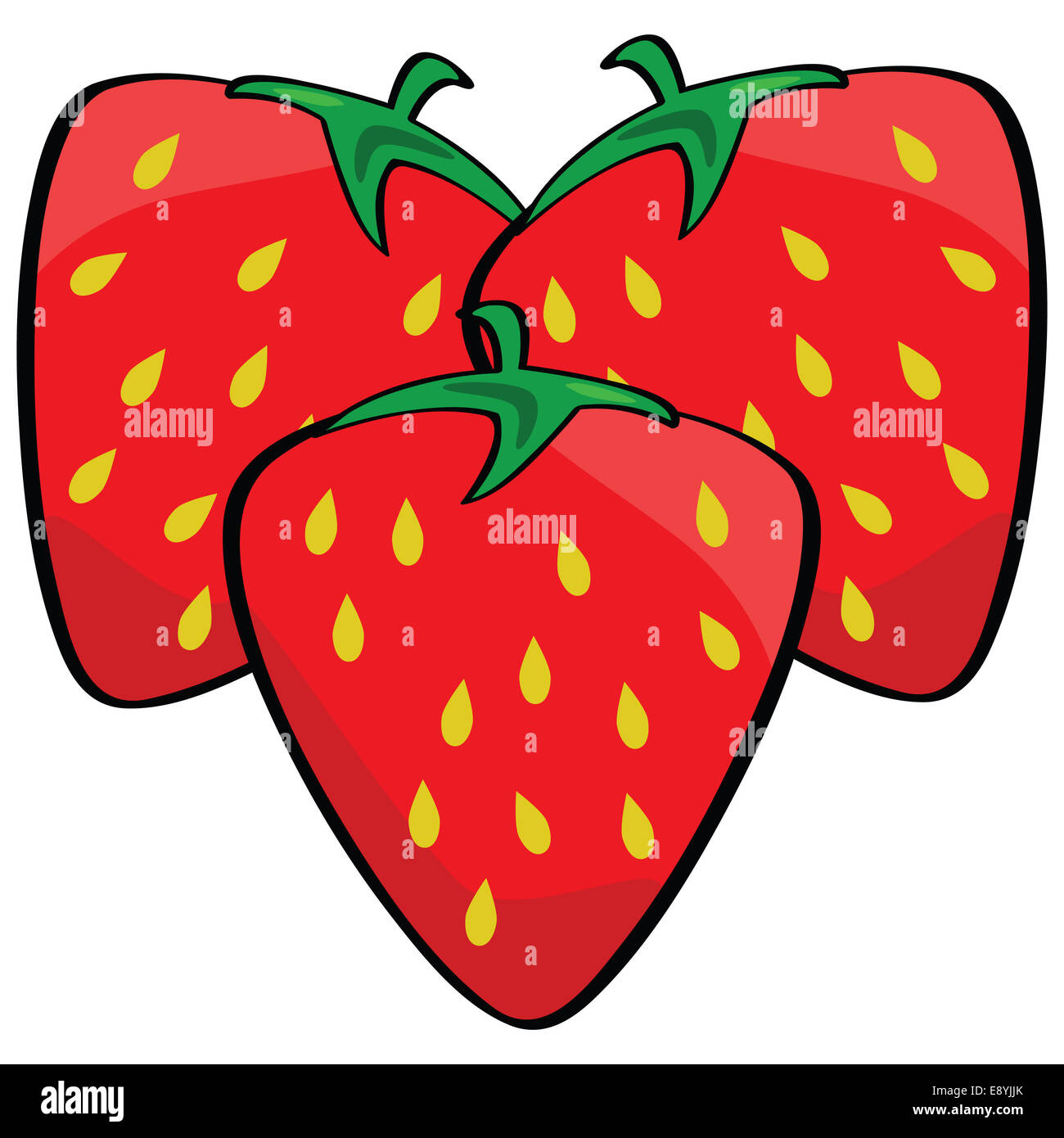 Cartoon strawberries Cut Out Stock Images & Pictures - Alamy