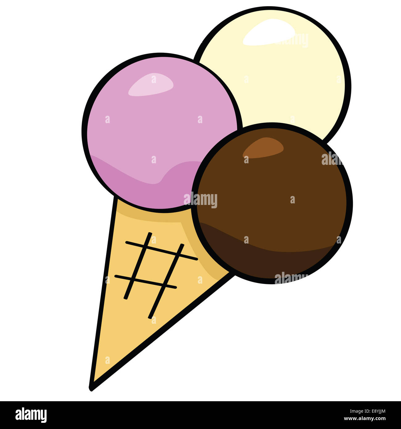 Cartoon ice cream cone hi-res stock photography and images - Alamy