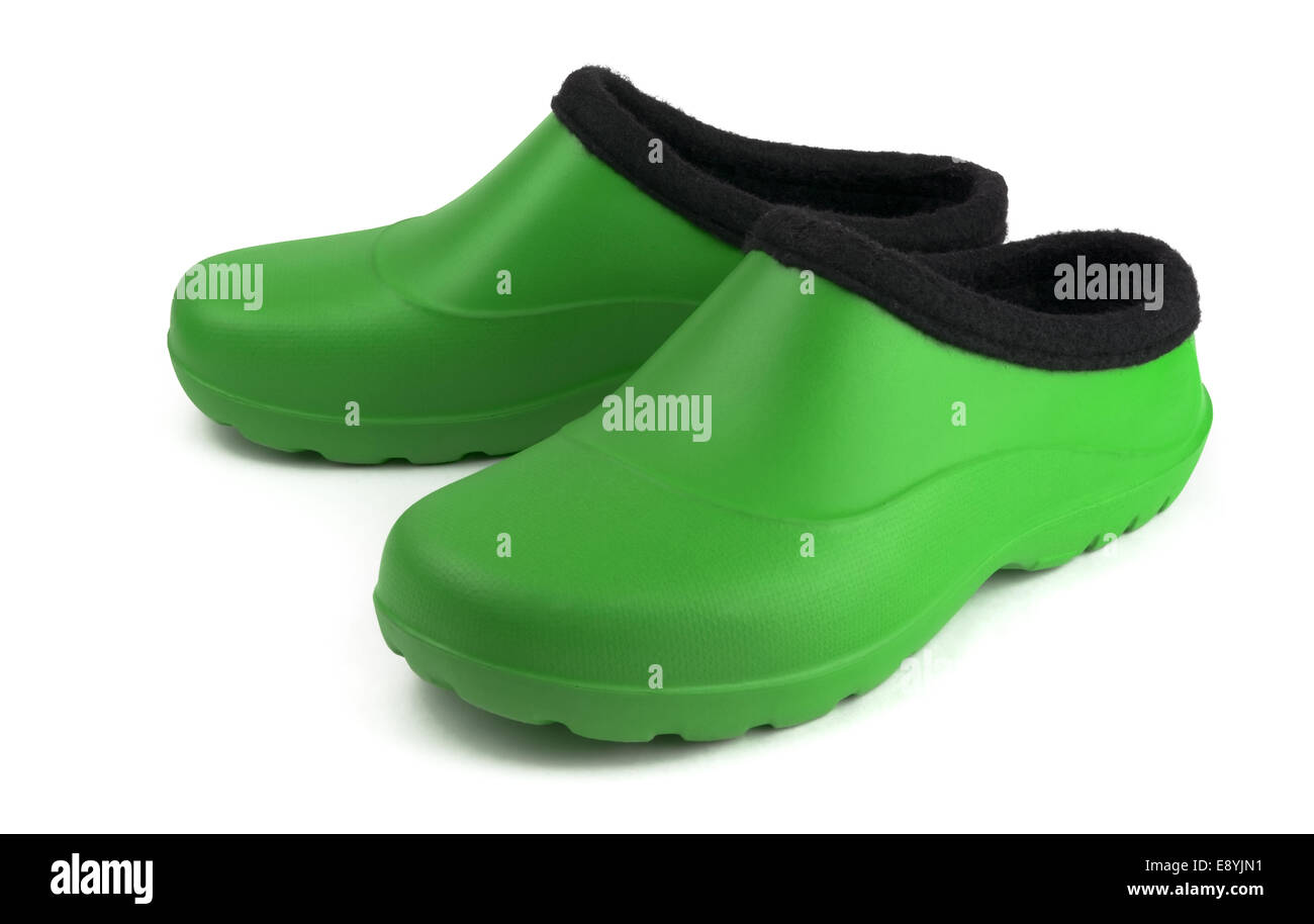 Green rubber boots Stock Photo - Alamy