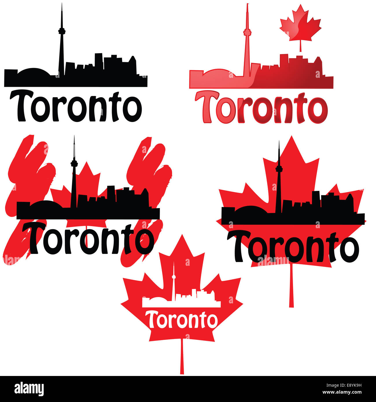Toronto skyline vector Cut Out Stock Images & Pictures - Alamy