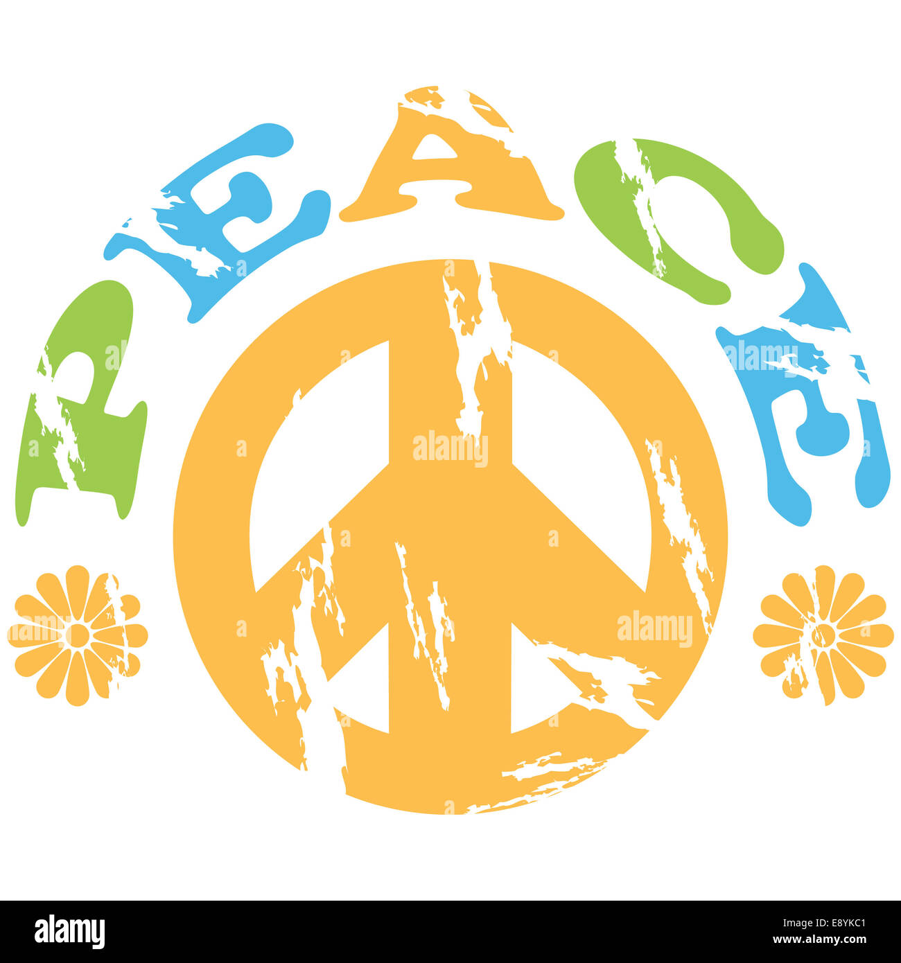 Psychedelic peace sign hi-res stock photography and images - Alamy