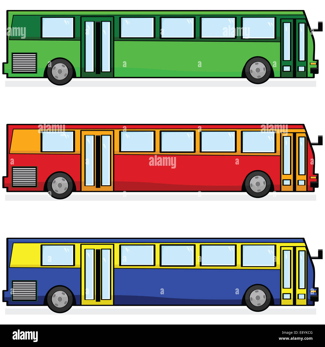 Buses vector hi-res stock photography and images - Alamy