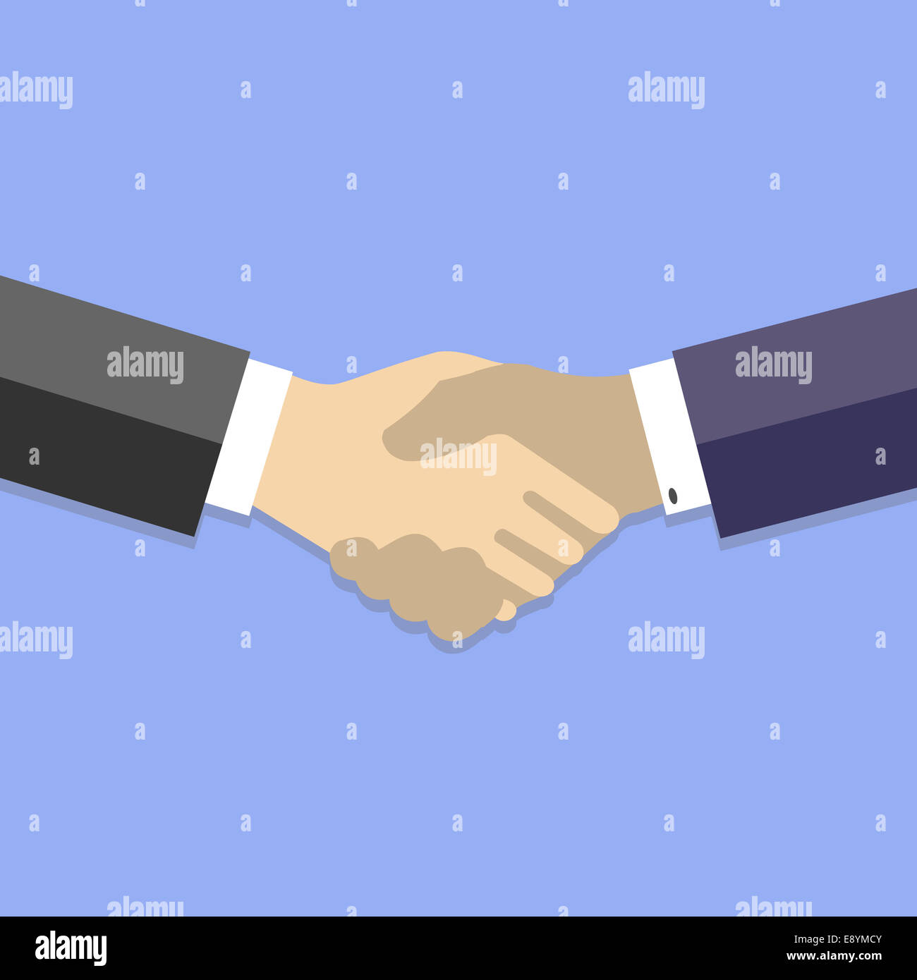 Handshake - business flat vector illustration Stock Photo - Alamy