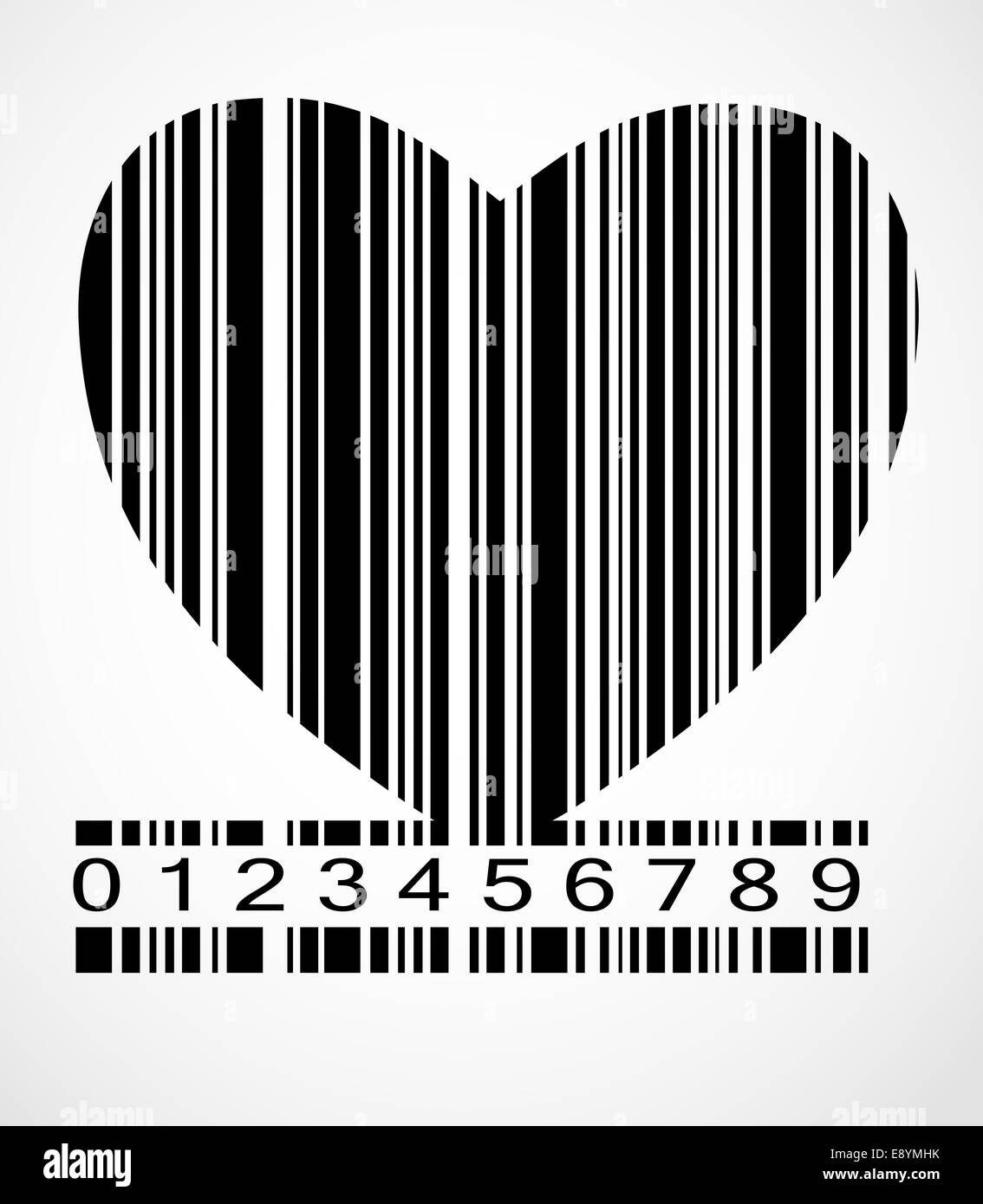 Barcode Heart Image Vector Illustration Stock Photo - Alamy