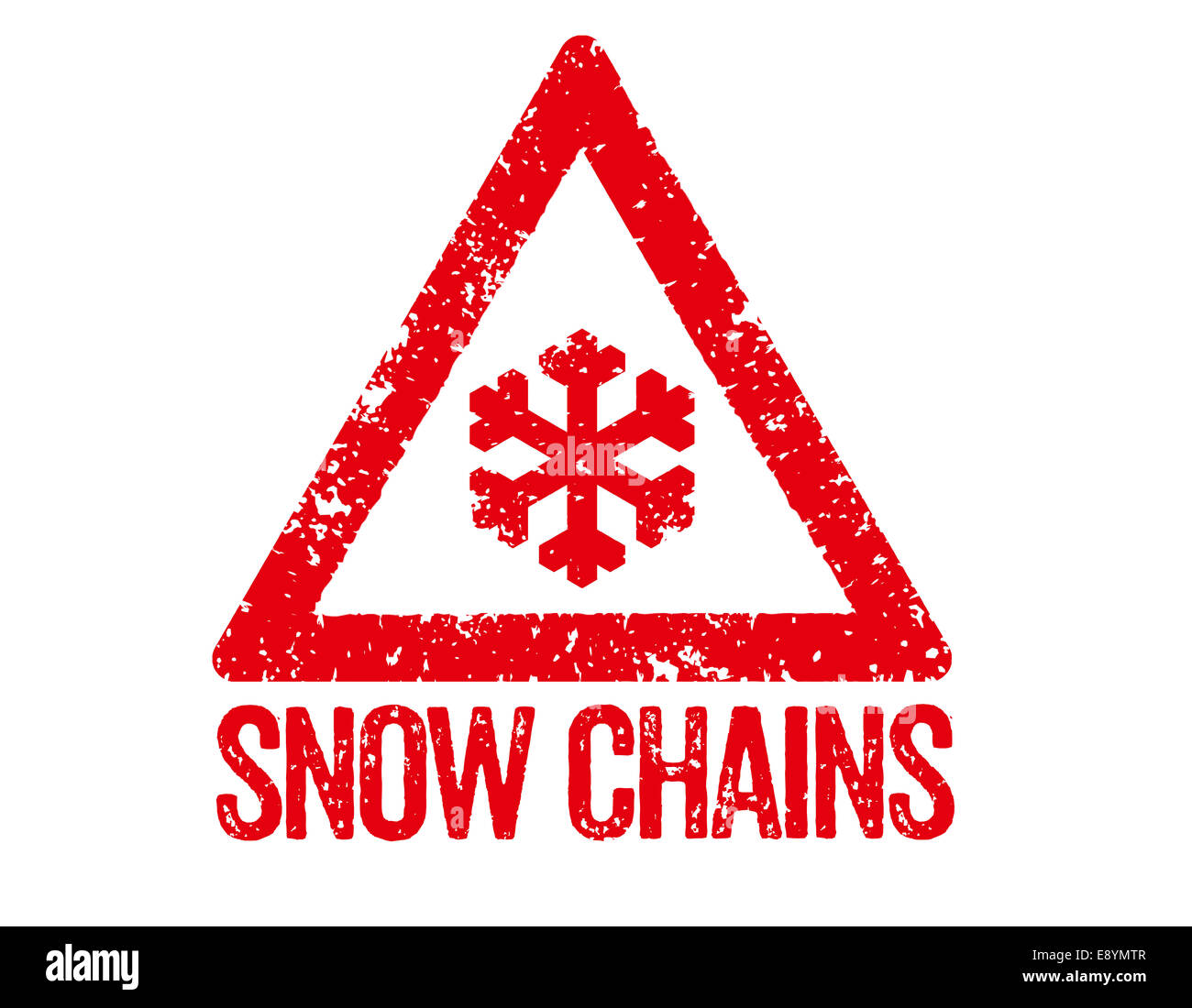 Red Stamp - Snow Chains Stock Photo - Alamy
