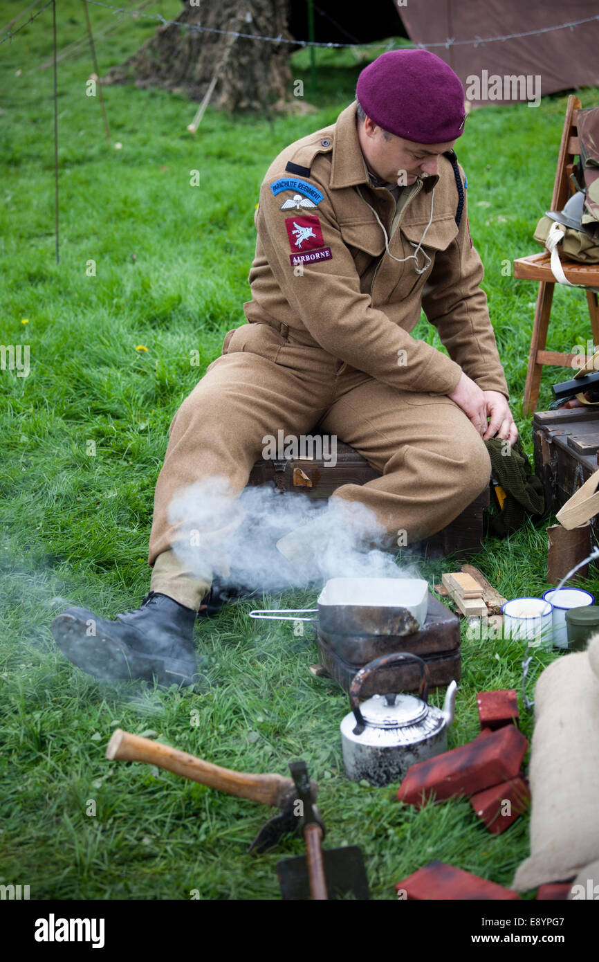 german soldier soldiers ww2 military reenactor reenactment battle ...