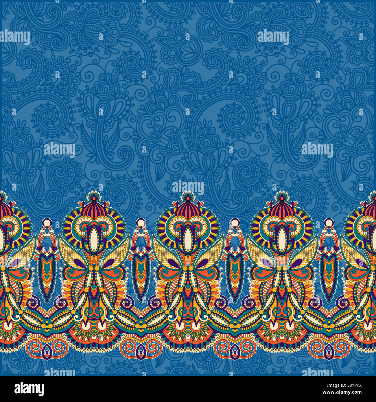 ornamental background with flower ribbon, stripe pattern, greeti Stock ...