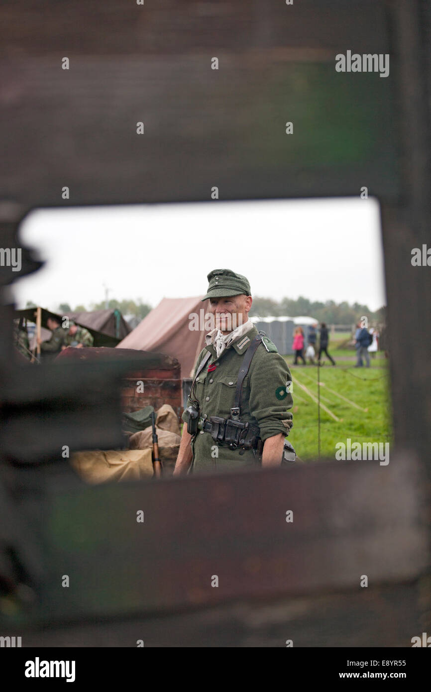 german soldier soldiers ww2 military reenactor reenactment battle ...