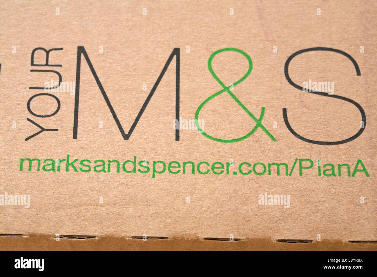 Your M&S cardboard box Stock Photo - Alamy