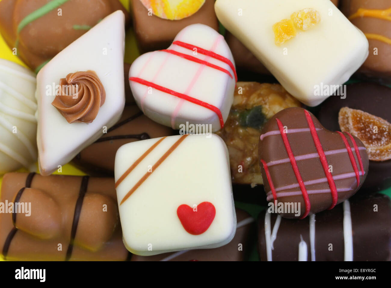 Selection of chocolates, closeup Stock Photo - Alamy