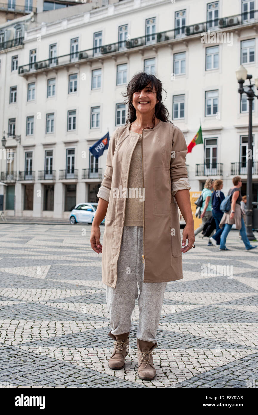 Laura Viana arriving at the Ricardo Andrez Spring/Summer 2015 runway ...