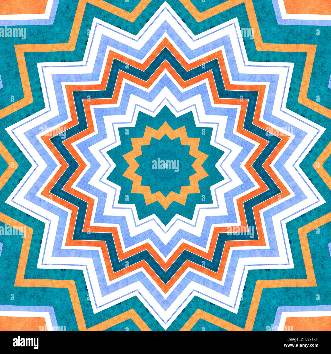 Abstract background - crazy colorful lines star - blue, orange and ...