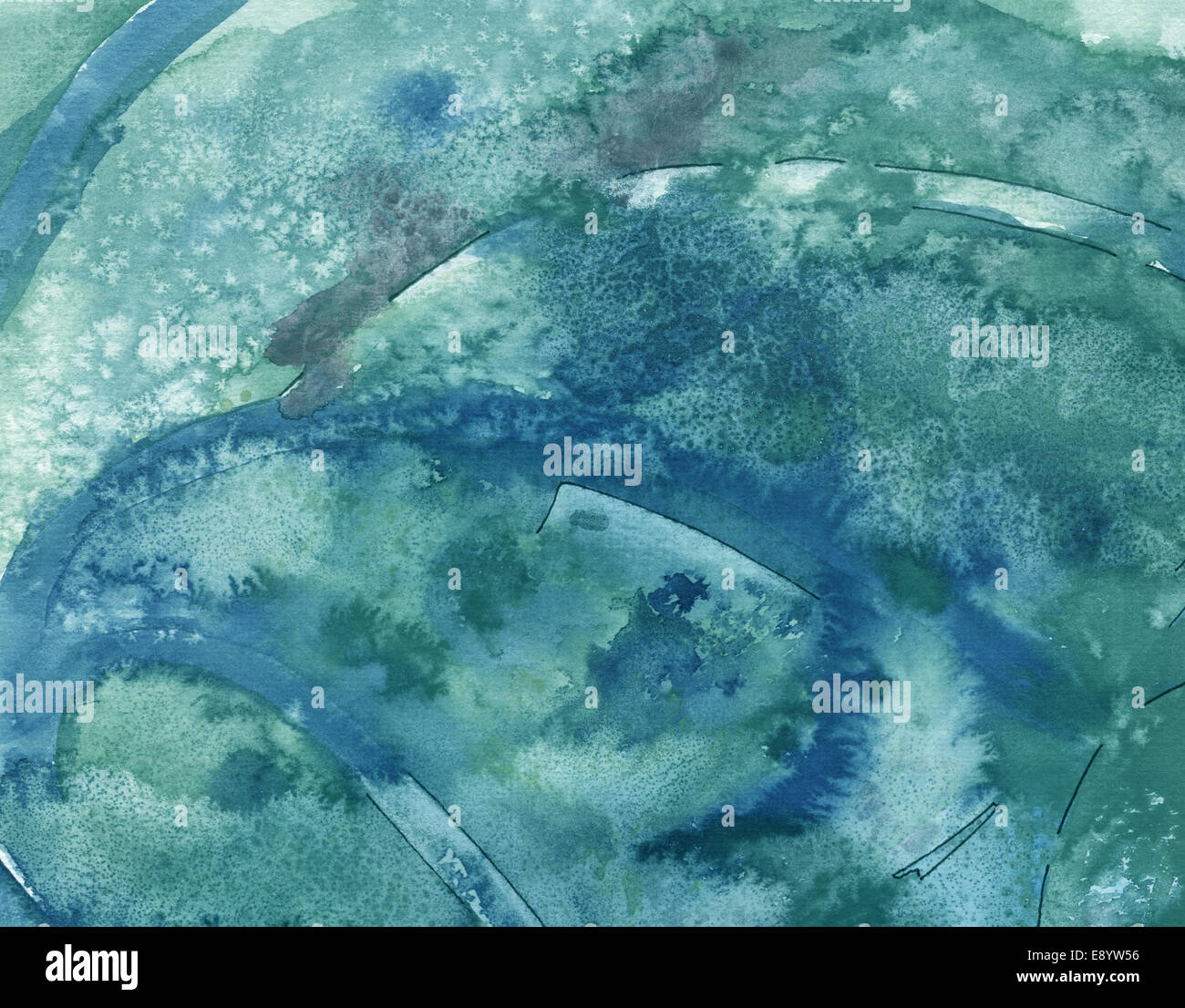 Cold blue watercolor background. Grungy natural art background texture ...
