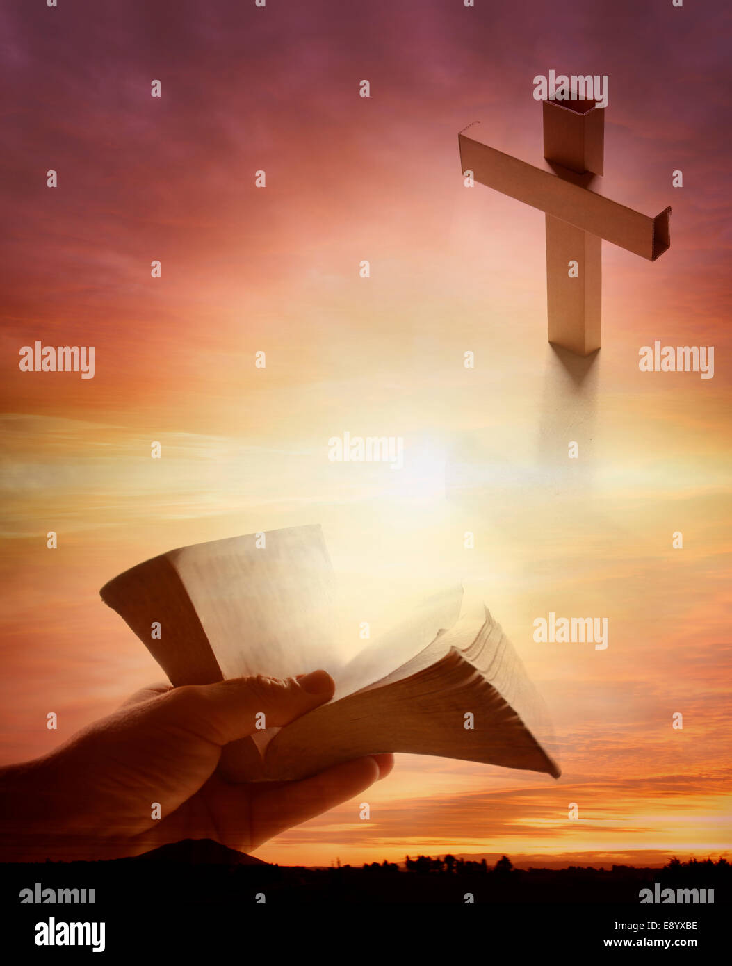 Jesus christ holding cross hi-res stock photography and images - Alamy
