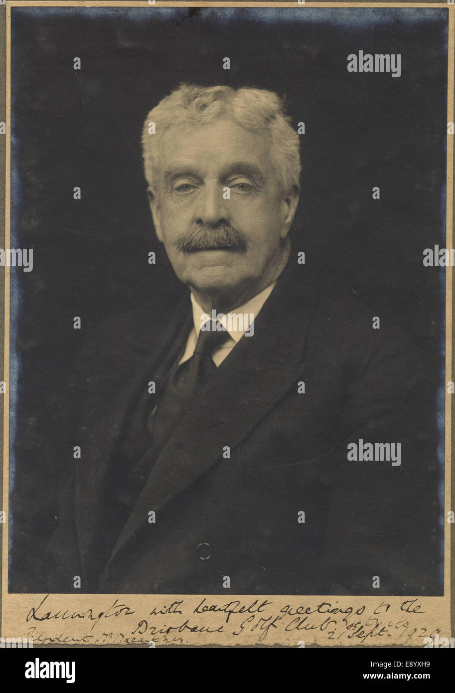 A formal portrait of Lord Lamington, a British politician and colonial ...