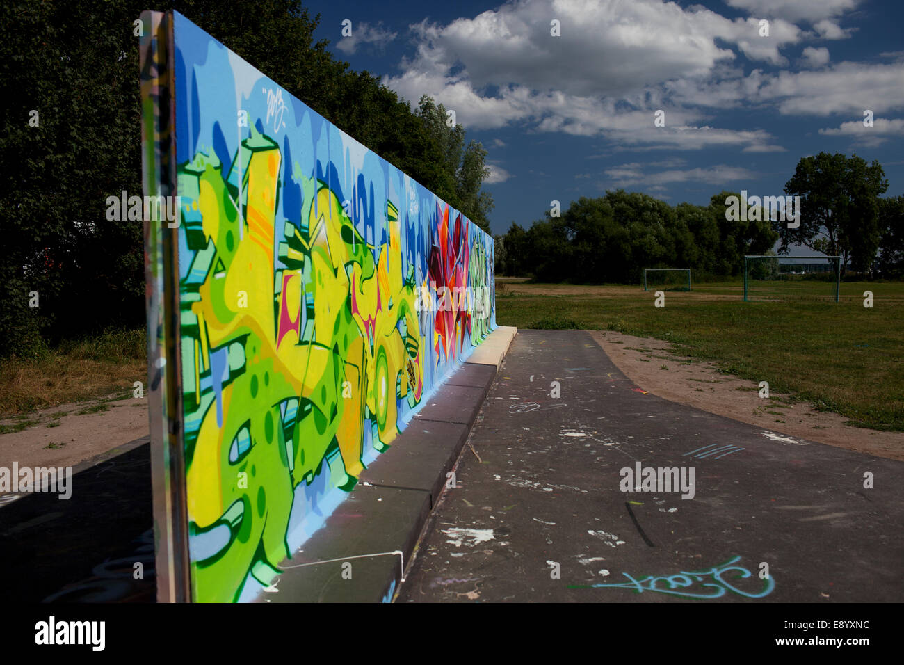 Beautiful and colorful graffiti on a wall Stock Photo - Alamy