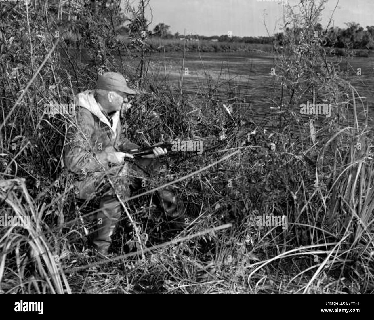 Former professional baseball player Dazzy Vance duck hunting in Crystal ...